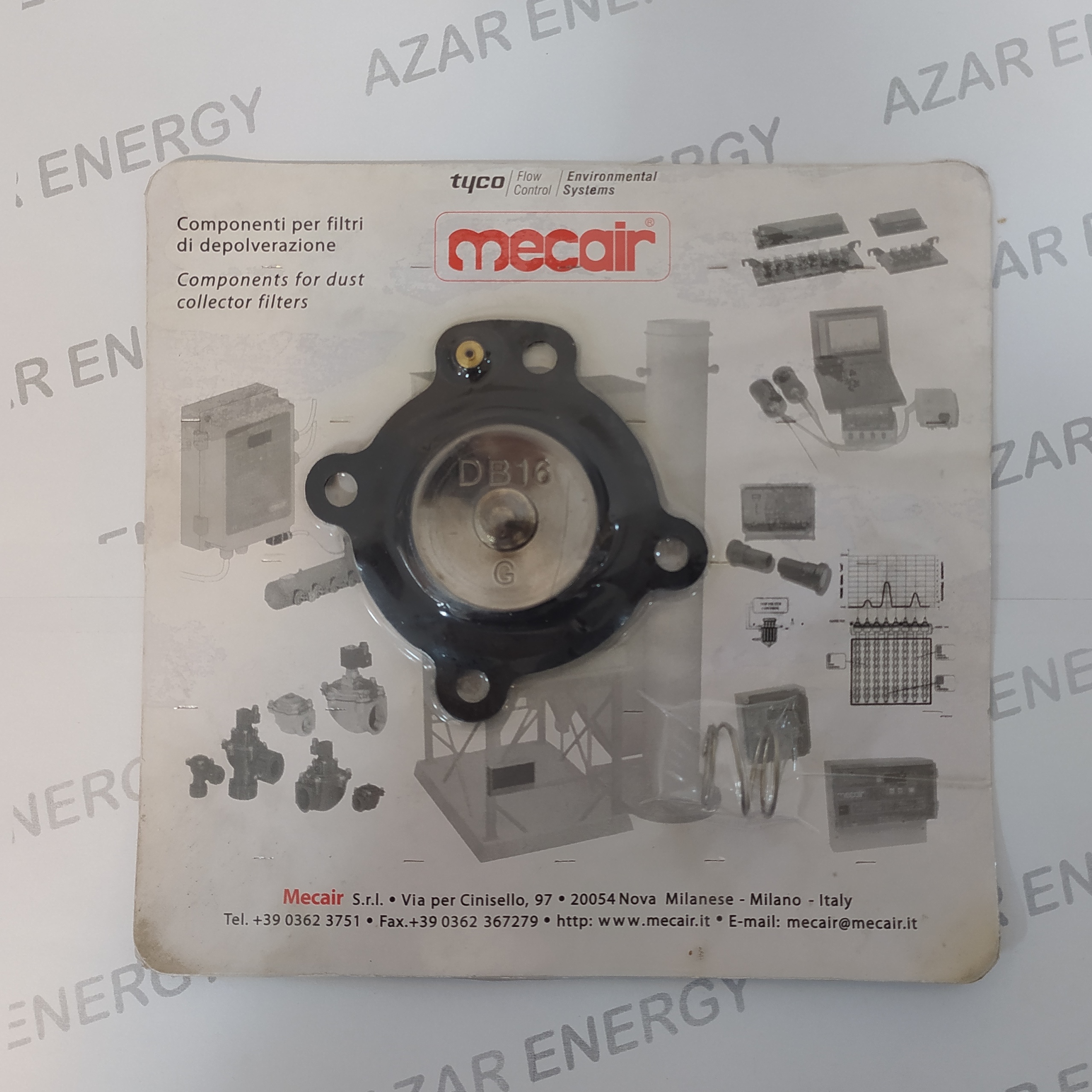 دیافراگم شیر های مک ایر (mecair/tyco) - شرکت آذر انرژی خاورمیانه